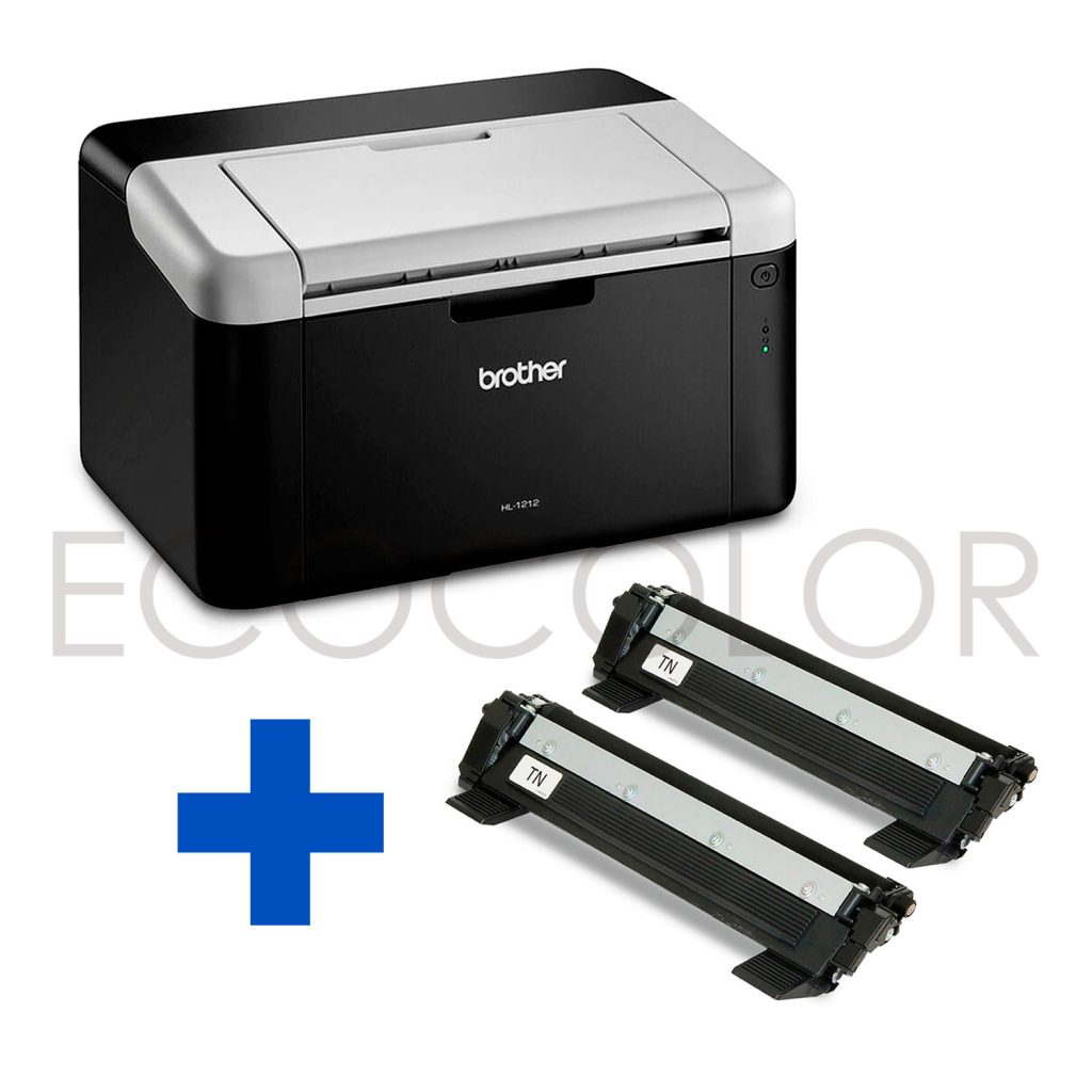 Impresora Brother Láser HL-1212W WiFi Monocromática + 2 Toner TN-1060 ...