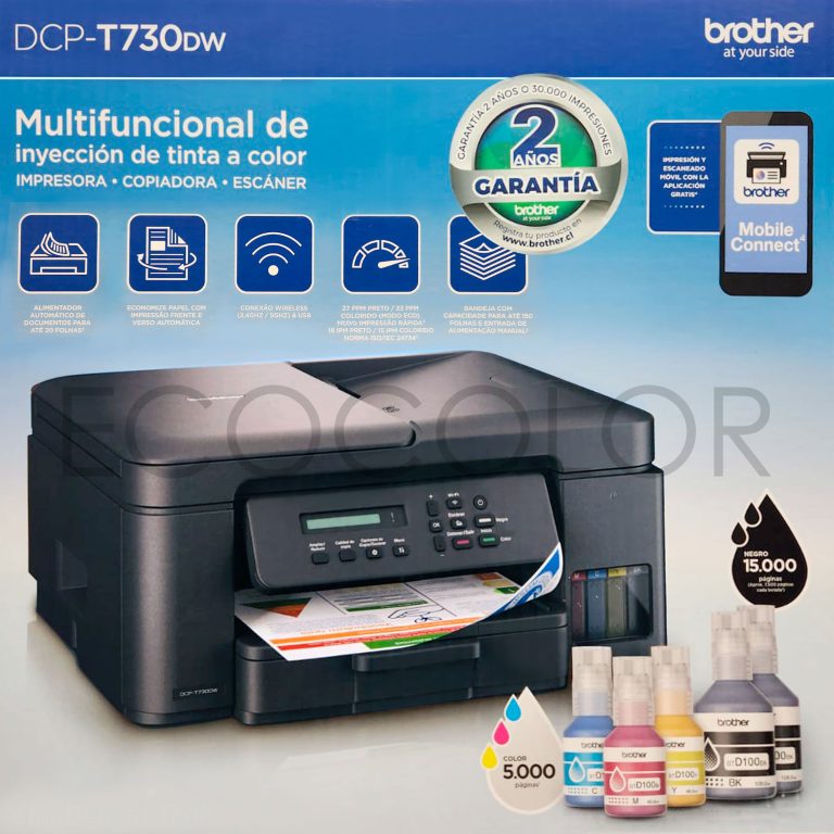 Impresora Brother DCP-T730DW InkBenefit Tank / Multifuncional Wifi / Duplex / Adf